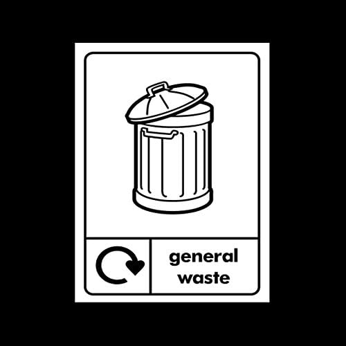 General Waste Recycling Sticker/Self Adhesive Sign - Environment/Reduce ...