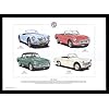 MG Classic Car Greats - MGA, MGB, MGC, MG Midget - Art Print : Amazon ...