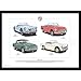 MG Classic Car Greats - MGA, MGB, MGC, MG Midget - Art Print : Amazon ...