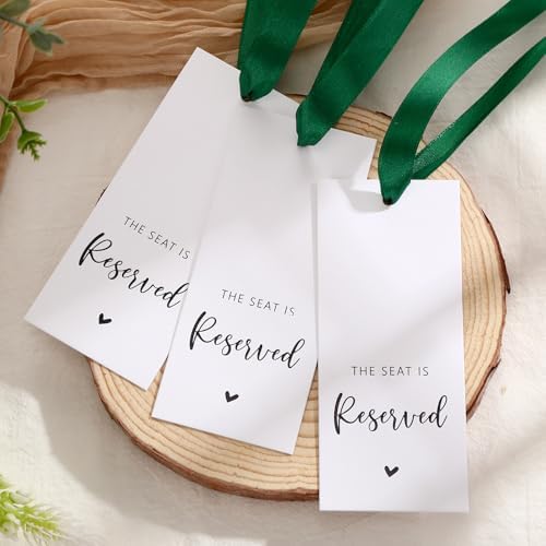 Amazon.com: Fullhawl 24 Pcs Reserved Seating Tag with Ribbon Wedding ...