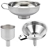 Amazon.com: 3 Pieces Funnel Durable Stainless Steel Kitchen Funnels ...