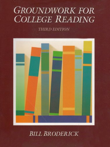 Amazon.com: Groundwork for College Reading: 9780944210482: Broderick ...