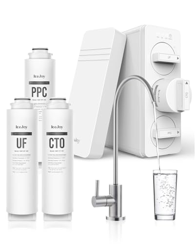 IceJoy 3-Stage Ultra-Filtration Under Sink Water Filter System, 0.01?m ...