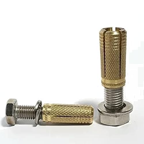 M5 (5mm) Drop in Anchors Brass Wall Anchor Expansion Bolt Sleeve ...