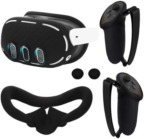 Tyasoleil Accessories for Oculus Quest 3S, Silicone Cover Set for Meta ...
