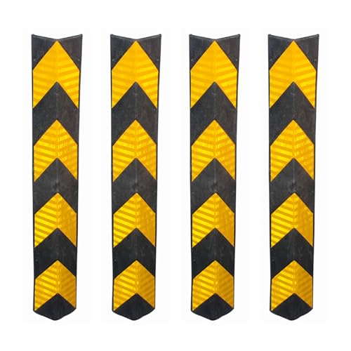 LADWA 800mm, 4 Pieces Parking Safety Pillar Guard, Rubber Corner L ...