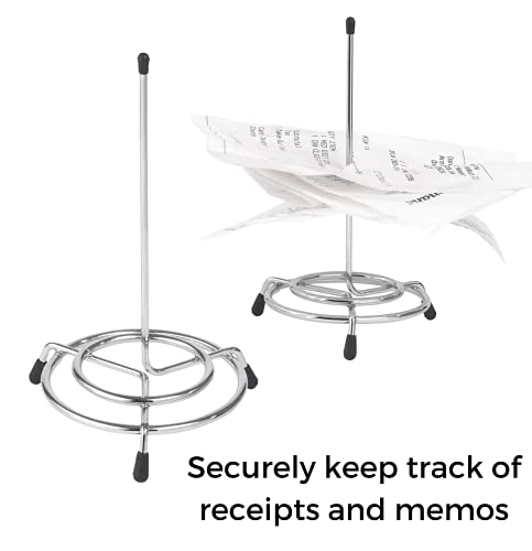 Snapklik.com : 1InTheOffice Wire Receipt Spindle,Chrome Receipt Holder ...