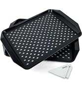 Amazon.com | Large Non Slip Serving Tray with Handles, Silicone ...