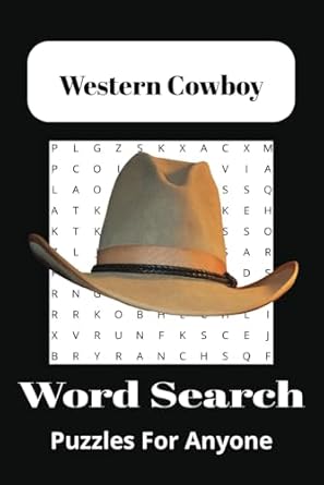 Western Cowboy Word Search Book: Word Searches with Easy to Read Print ...