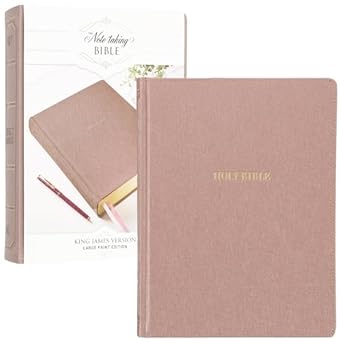 KJV Holy Bible, Large Print Note-Taking Bible, Faux Leather Hardcover ...