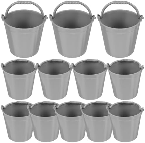Amazon.com: Kisangel 12pcs Doll House Bucket Miniature Buckets Toy ...