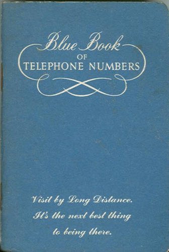Blue Book of Telephone Numbers: New York Telephone Company: Amazon.com ...