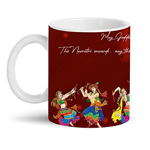 Buy Designing Guru Prints Ceramic Coffee Mug Best Gift for Navratri in ...