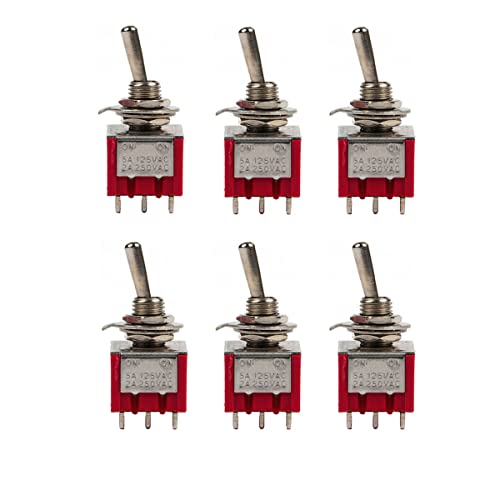 Micro Mini Toggle Switch, MTS-303 Self-locking 9 Pins 3 Positions 6A ...