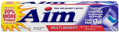 Amazon.com : Aim Toothpaste 6 oz Tube (pack of 6) Fresh Mint gel ...