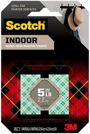 Amazon.com: Scotch 3M 1-Inch White Mounting Squares, 16-Count – Double ...