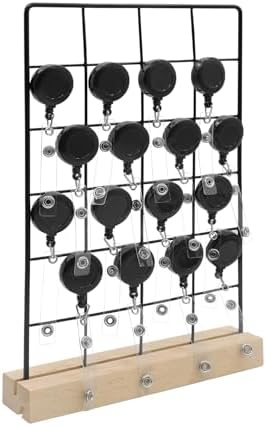 Amazon.com: Badge Reel Display Stand, Keychain Display Stand lron Grid ...