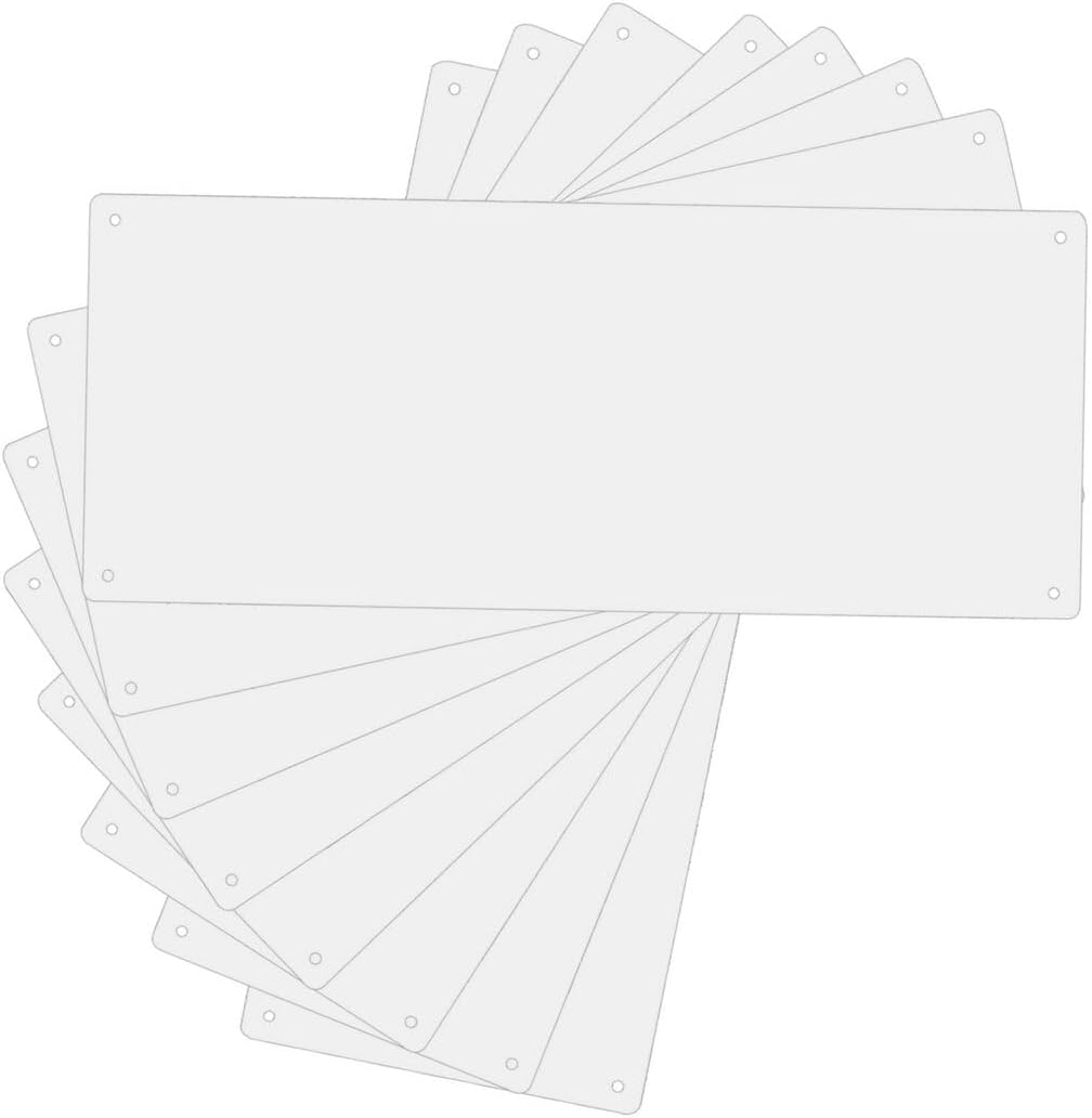 Amazon.com: 2 Pack White Blank Metal Sign for Outdoor,Rust-Free/Fade ...