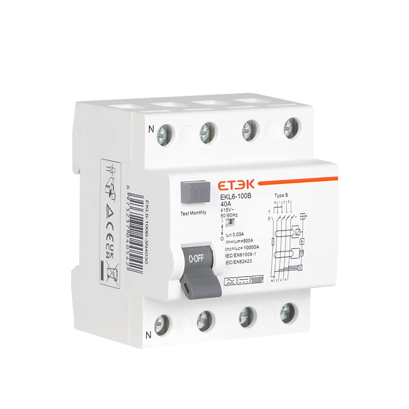 Etek Rcd Rccb Type B Earth Leakage Residual Current Circuit ...