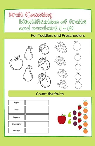 Fruit Counting : Identification of fruits and numbers 1–10 for ages 2-4 ...