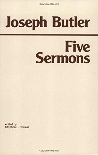 Joseph Butler: Five Sermons (Hackett Classics): Butler, Joseph, Darwall ...