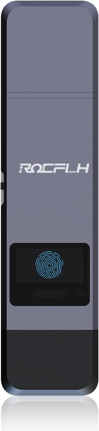 Amazon.com: ROCFLH 1TB Biometric Fingerprint Encrypted Portable SSD ...