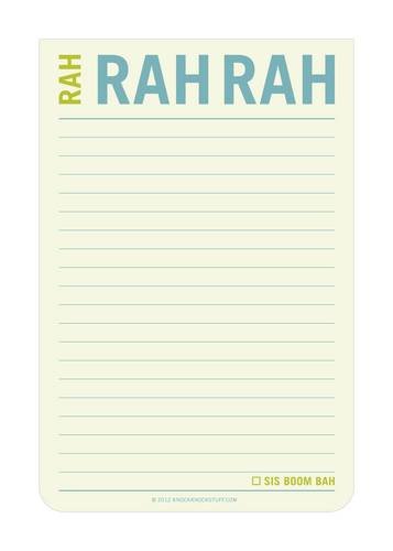 Jumbo Sticky Notes: Rah Rah: Amazon.co.uk: Knock Knock: 9781601064202 ...