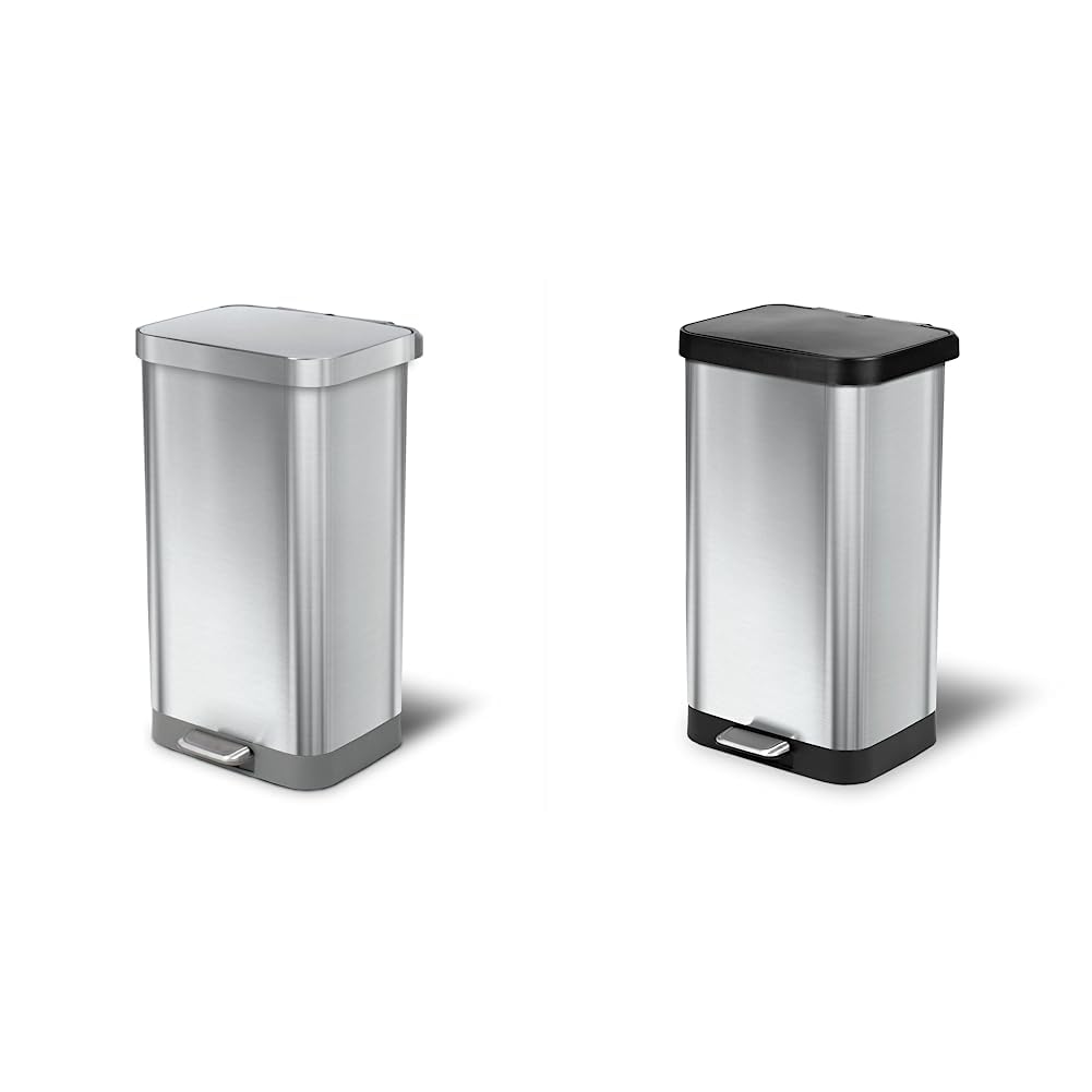 Amazon.com: Glad Stainless Steel Step Trash Can with Clorox Odor ...
