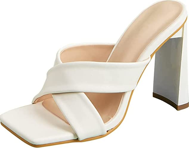 Buy KBD Fashion White Solid High Heel for Women 3.5 inches Heels ...