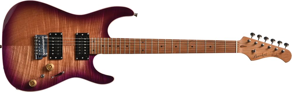 Amazon.co.jp: BACCHUS IMP24 FMH-RSM/M N-MGT-B Electric Guitar : Musical ...