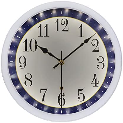 Amazon.com: NESIFEE Lighted Wall Clocks,12 Inch Silent Non-Ticking ...