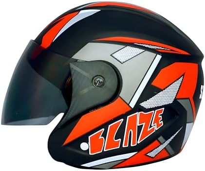 Skylon Blaze ISI Certified Open Face Helmet - Scratch Proof Visor ...
