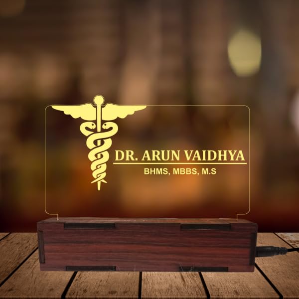 Buy Giftiliya LED Doctor Name Plate| Doctor Name Plate for Table ...
