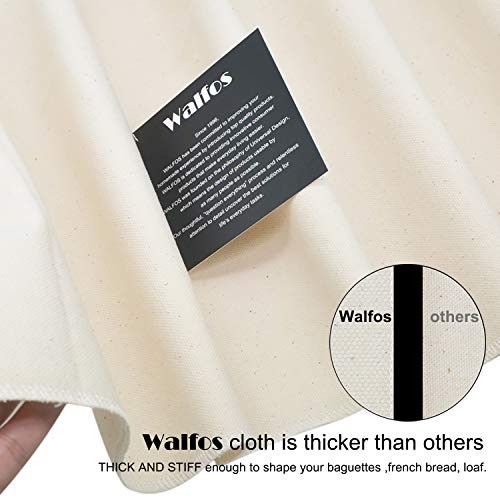 Buy Walfos Professional Proofing Cloth, 17" x 14" Heavy Duty Bakers ...