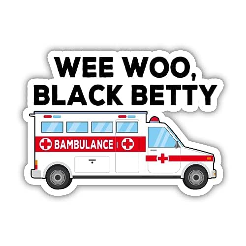 Amazon.com: Akira Wee-Woo Black Betty Bambulance Sticker, Medical ...