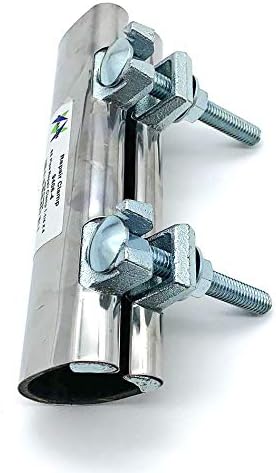 Stainless Steel One-Piece Galvanized Repair Pipe Clamp with Two Bolt, 2 ...