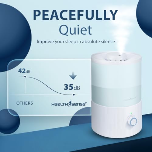 HealthSense Cool Mist Humidifier for Room Moisture, 3.3L Ultrasonic Air ...