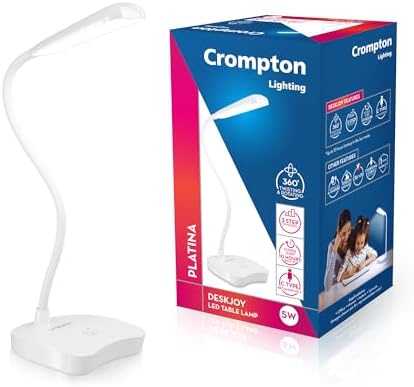 Buy Crompton DeskJoy 5w Rechargeable LED Table Lamp |3 Step Dimming ...