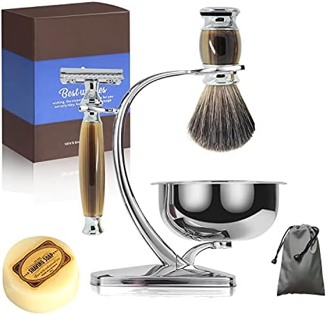Amazon.com: Straight Razor Shaving Kit for Men,Wet Shaving Brush and ...