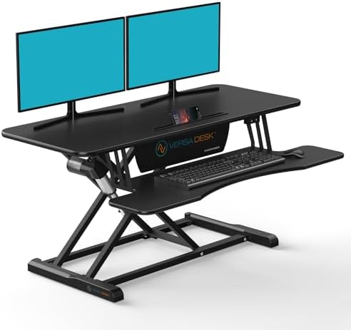 Amazon.com: VIVO 43 inch Corner Electric Height Adjustable Cubicle ...