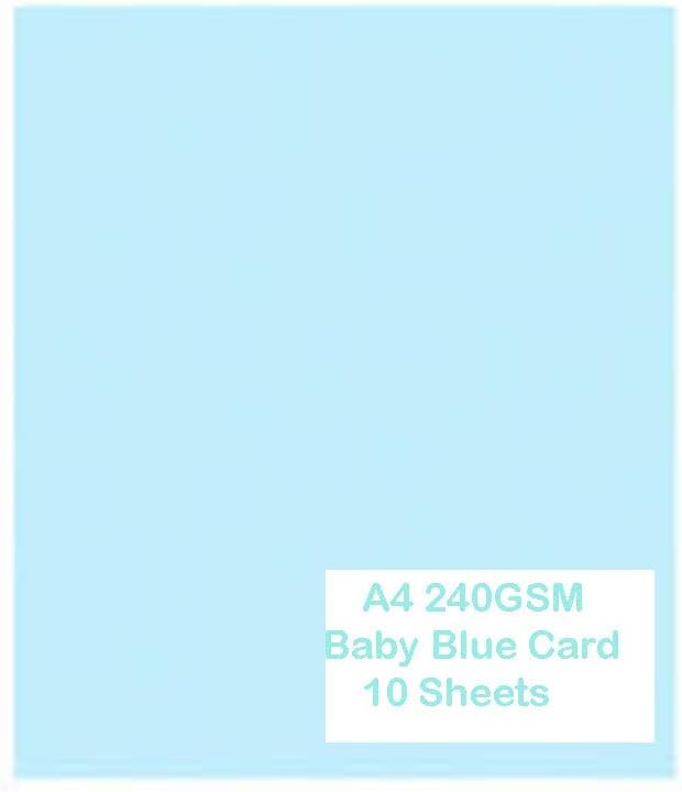 100 Sheets A4 Pastel Blue Coloured Cards 160gsm Pastel Paper Printer ...