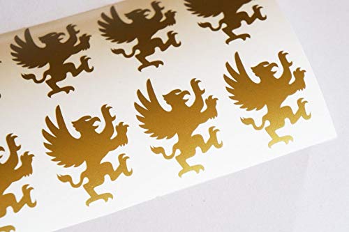 Amazon.com: 30 Griffin Stickers, Gold Invitation Seals, Heraldry Party ...