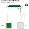 Amazon.com: IWDOO 35.4" Square Folding Card Table, Mahjong Table with Green Felt，Chip Trays and ...