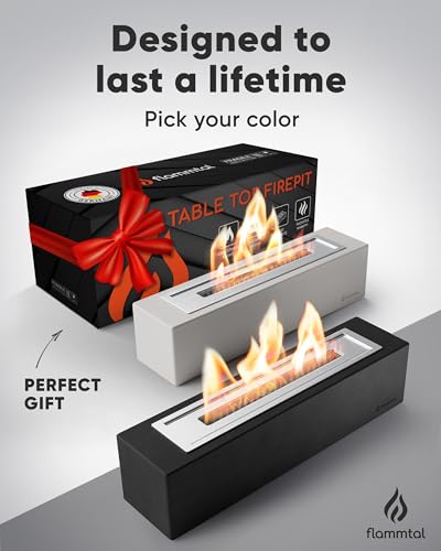 Flammtal Tabletop Fire Pit [Adjustable Flame] - Table Top Firepit ...