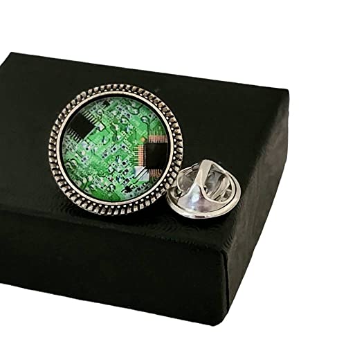 Amazon.com: Computer Chip Circuit Board Lapel Tie Necktie Pin ...