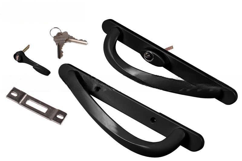Truth Hardware Black Signature Sliding Glass Door Keyed Locking Handle ...