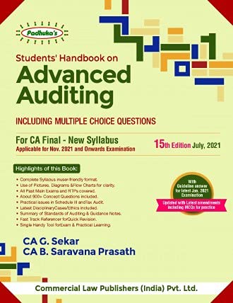 Buy Student Handbook on ADVANCED AUDITING Including MCQs For CA Final ...