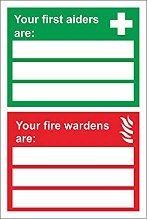 Buy Pack of 5 Multi Sign Your First aiders are and Your fire Wardens ...