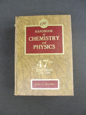 Crc Handbook of Chemistry & Physics 47TH Edition : Amazon.de: Bücher