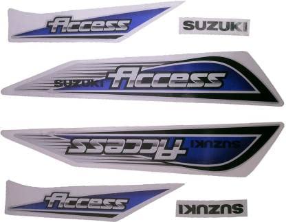 Bike Body Multi-Color Fancy Decals kit Stickers for Suzuki-Access-Blue ...